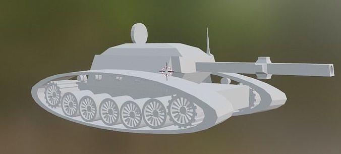 3D model Tank game-ready on grassy field VR / AR / low-poly | CGTrader