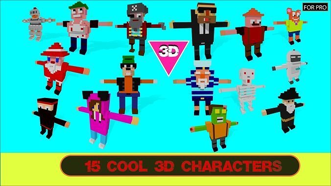 3D characters pack 15 models 3D model | CGTrader