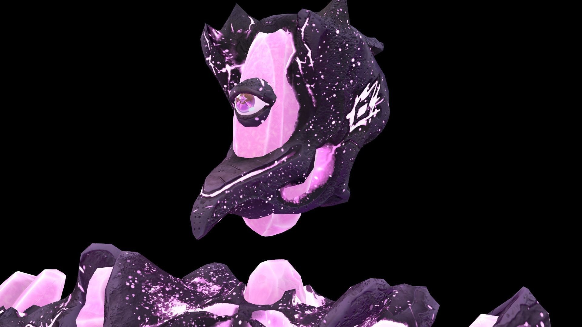 3D model Monster Crystal Phoenix Low Poly model VR / AR / low-poly ...