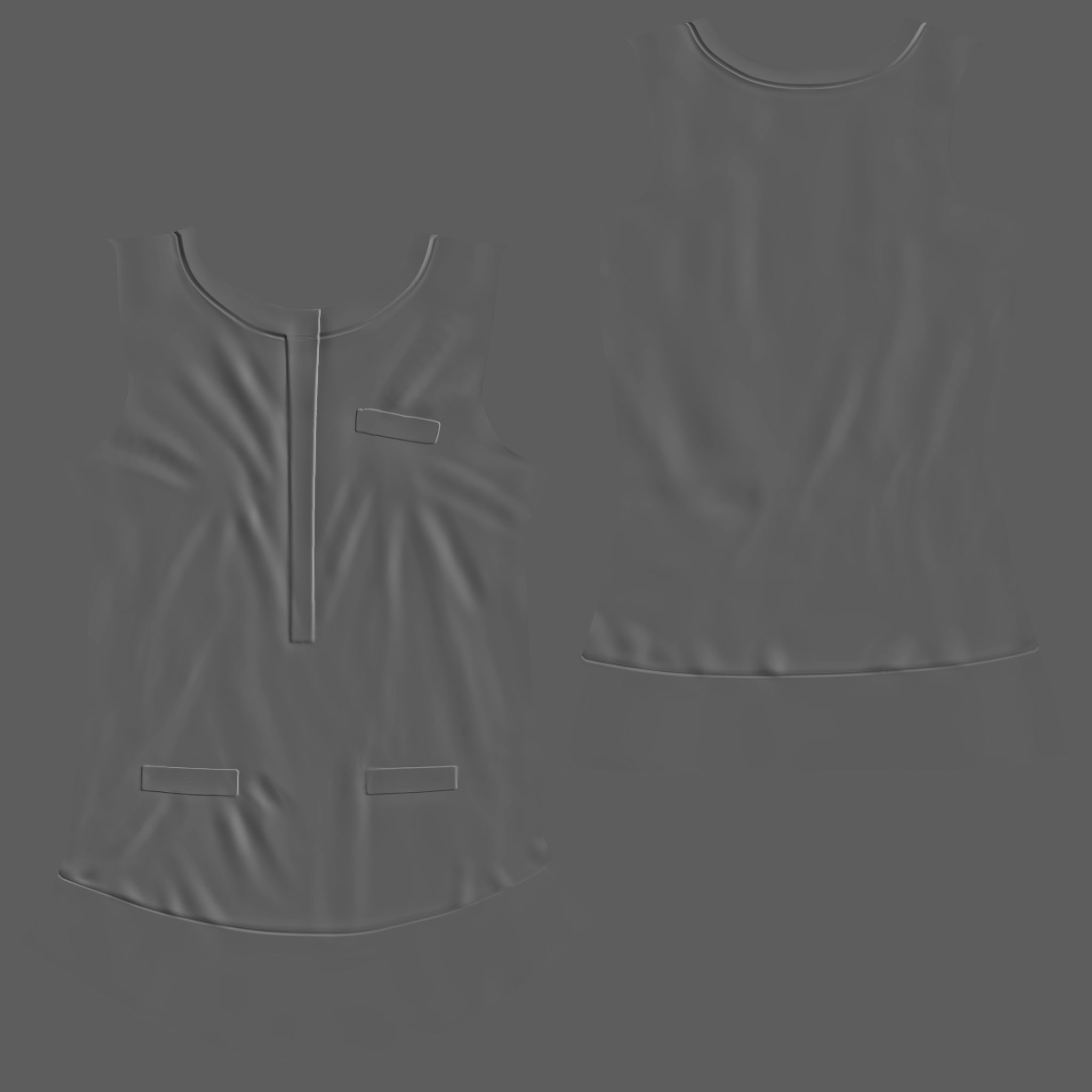 3D model Tunic Dress VR / AR / low-poly | CGTrader