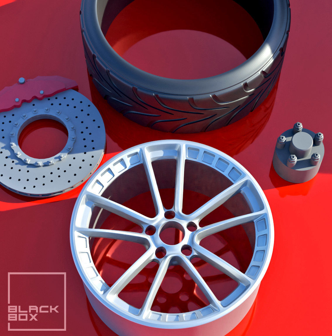 LOK Wheel set Front and Rear Separated Wheel Hub 3D model 3D printable ...