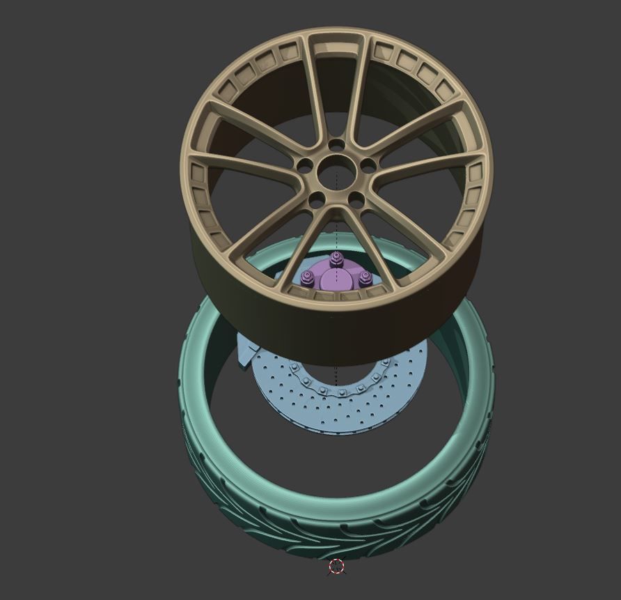 LOK Wheel set Front and Rear Separated Wheel Hub 3D model 3D printable ...