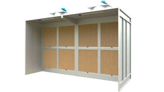 PAINT BOOTH FOR LIQUID PAINTING 3D model | CGTrader