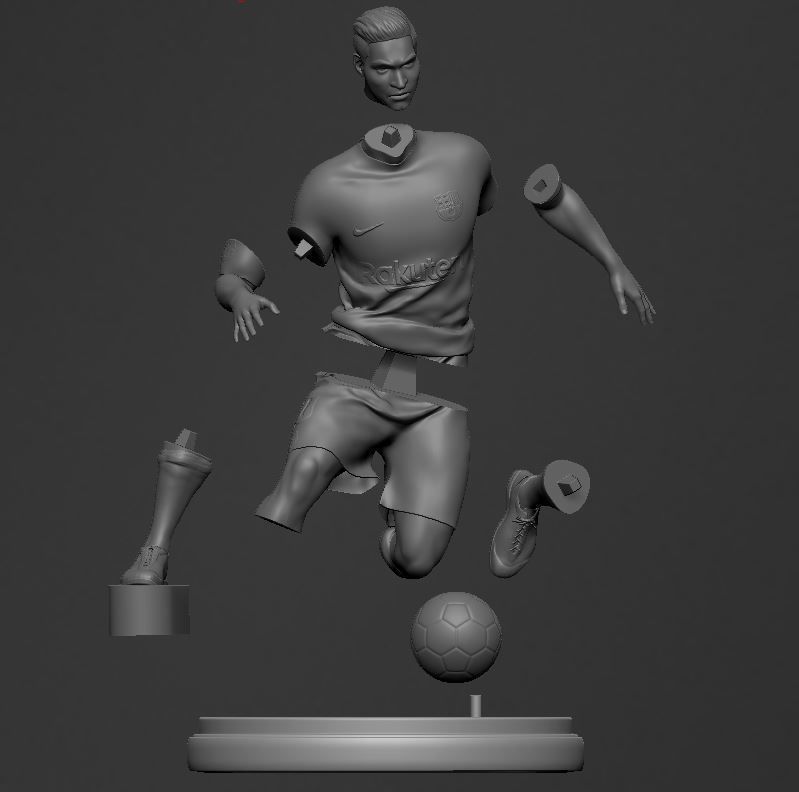 FootBall Player 3D Printable Free free 3D model 3D printable | CGTrader
