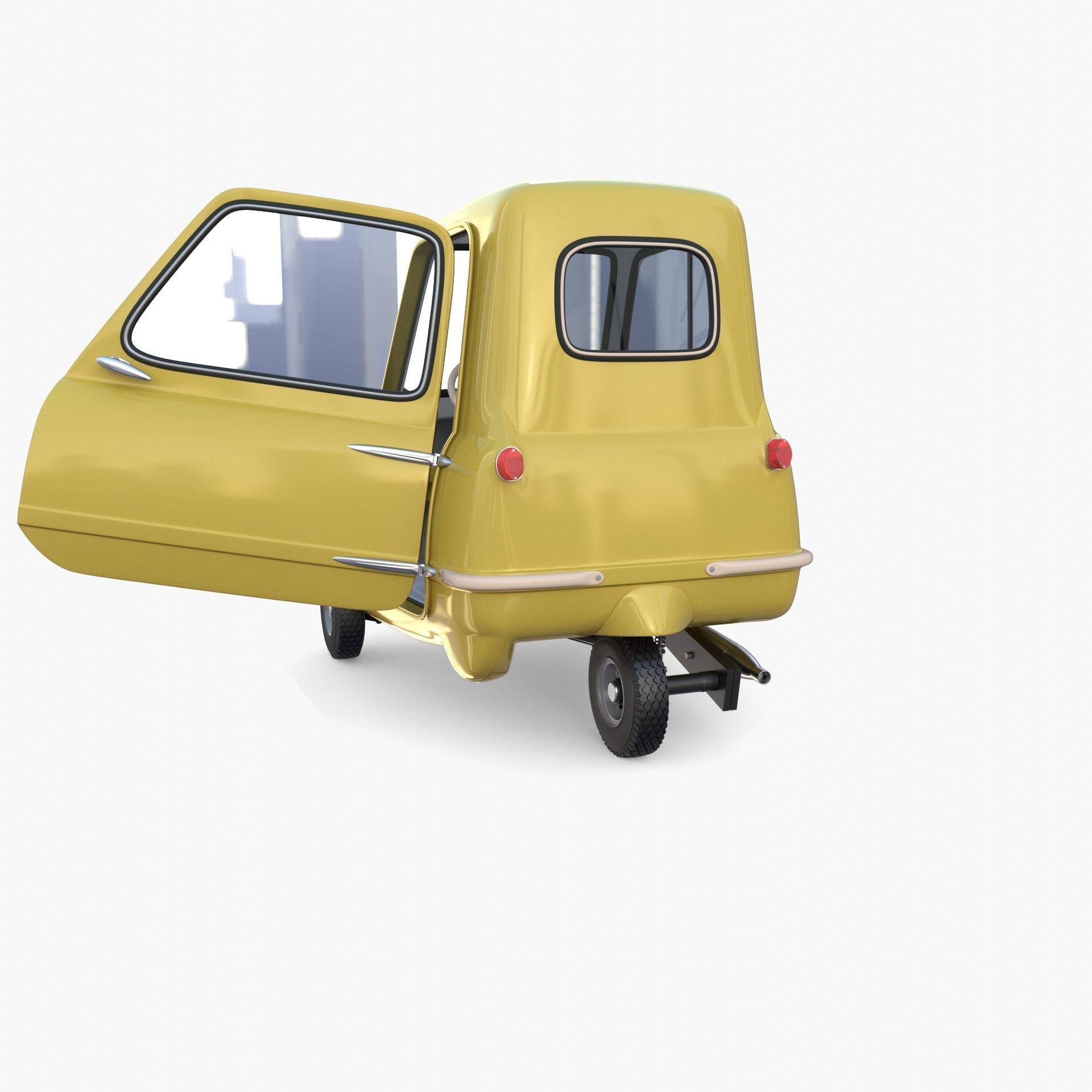 Generic 50cc Microcar with interior and chassis 3D model | CGTrader