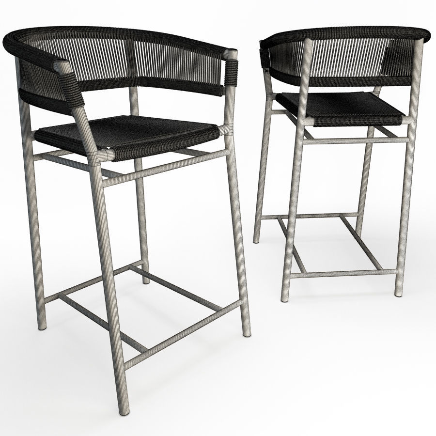 Ethimo Kith Stool 3D model | CGTrader