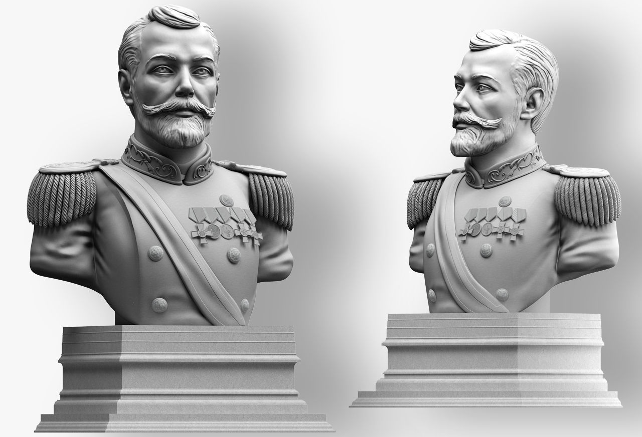 Imperator bust of soldier 3D model 3D printable | CGTrader