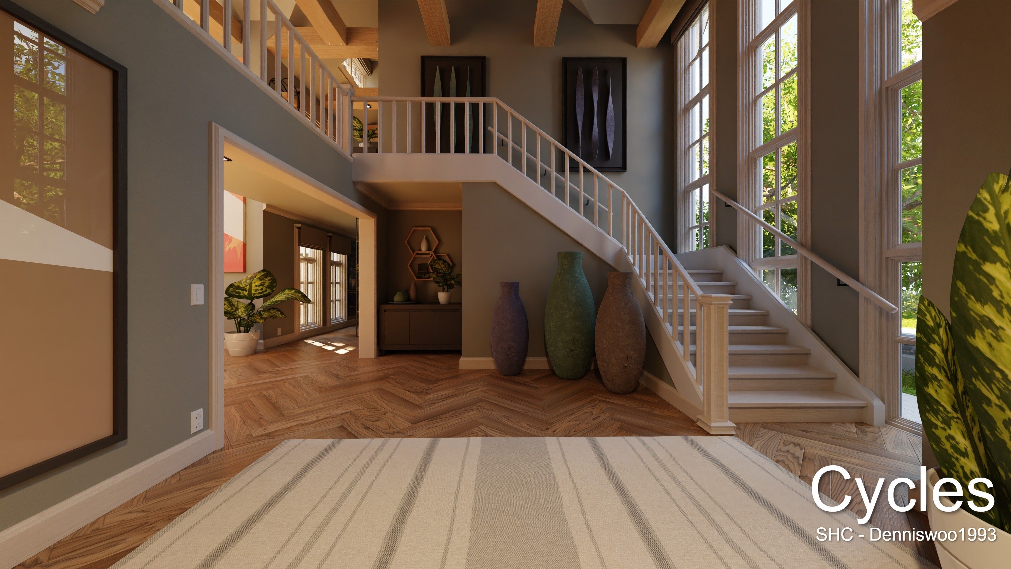 Large Mansion 2021 Blender Eevee and Cycles 1 3D model animated | CGTrader