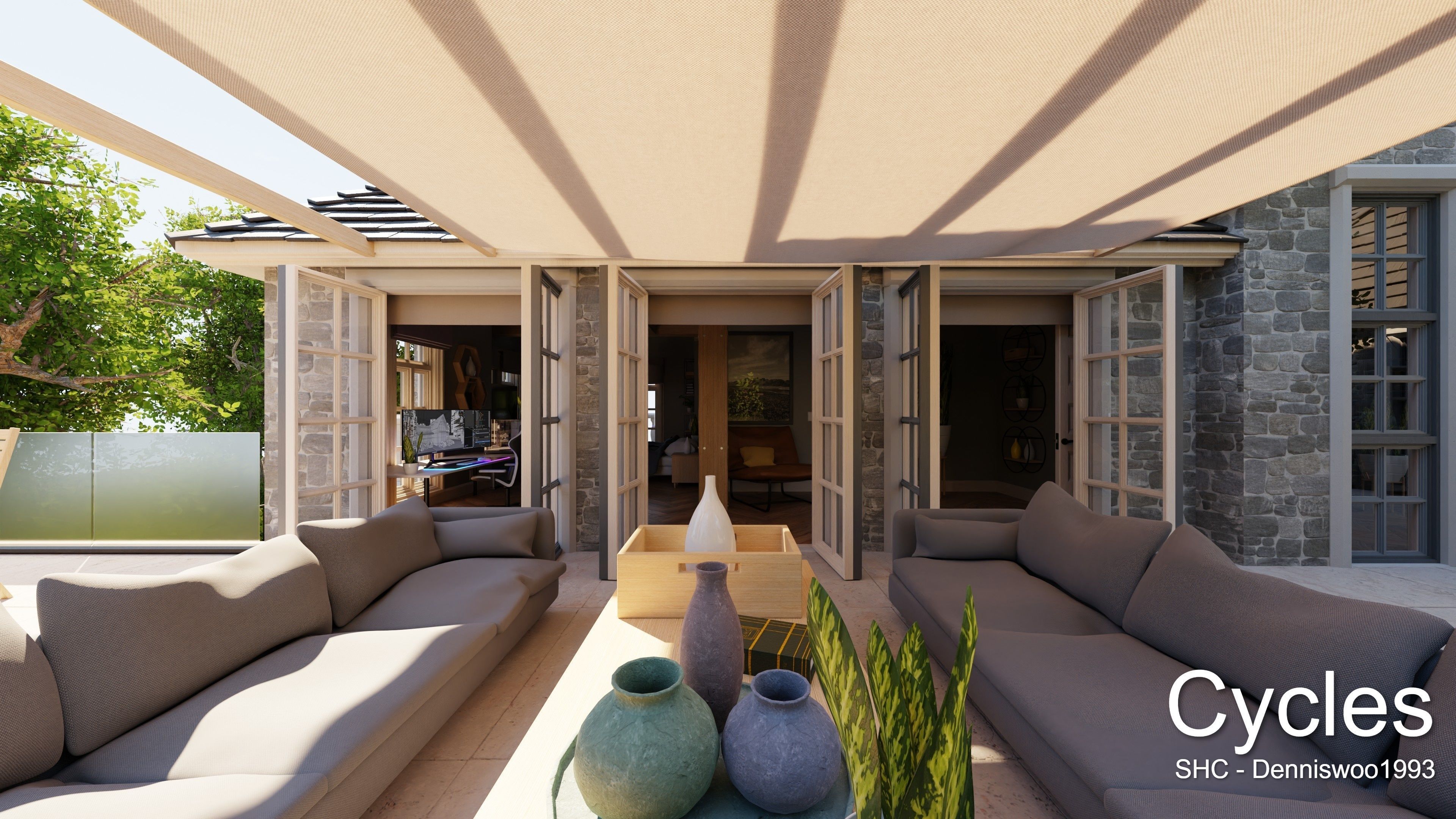 Large Mansion 2021 Blender Eevee and Cycles 1 3D model animated | CGTrader