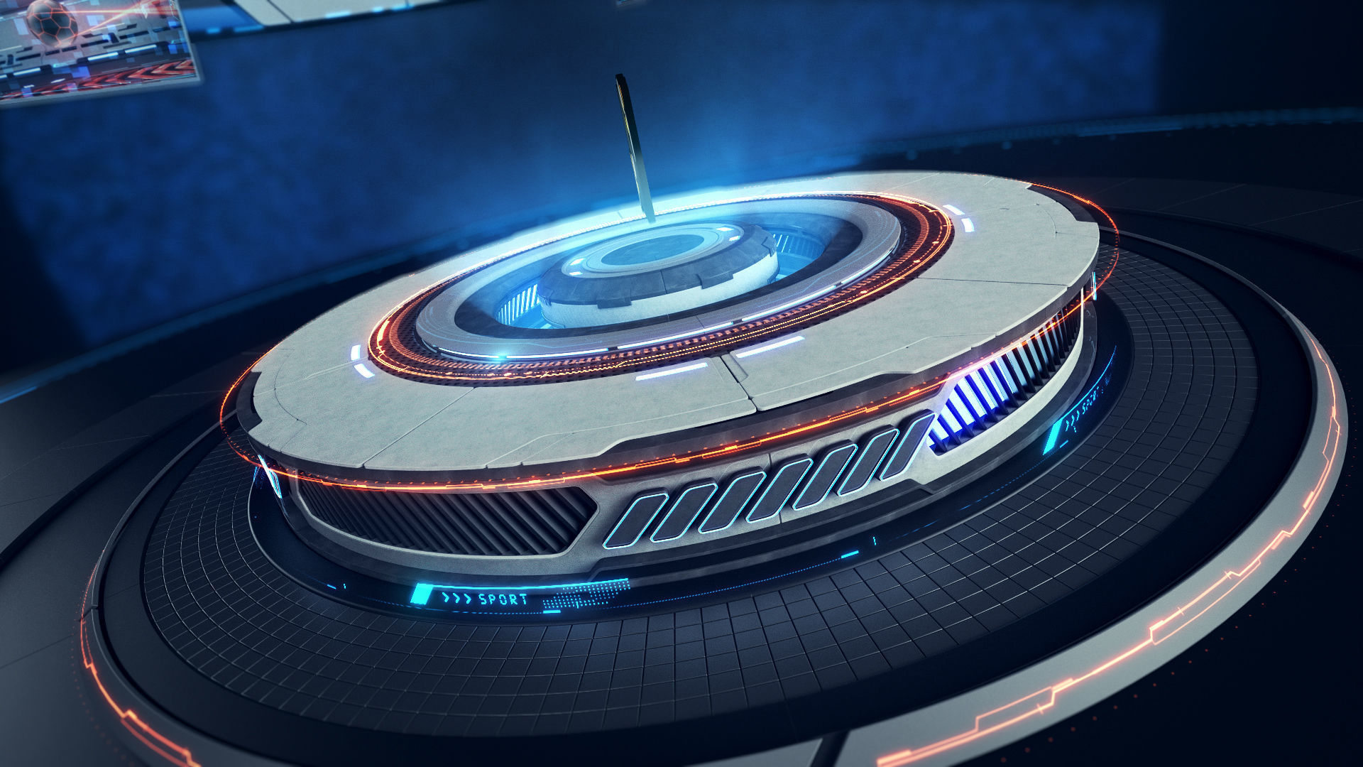 Broadcast Platform 3D model animated | CGTrader