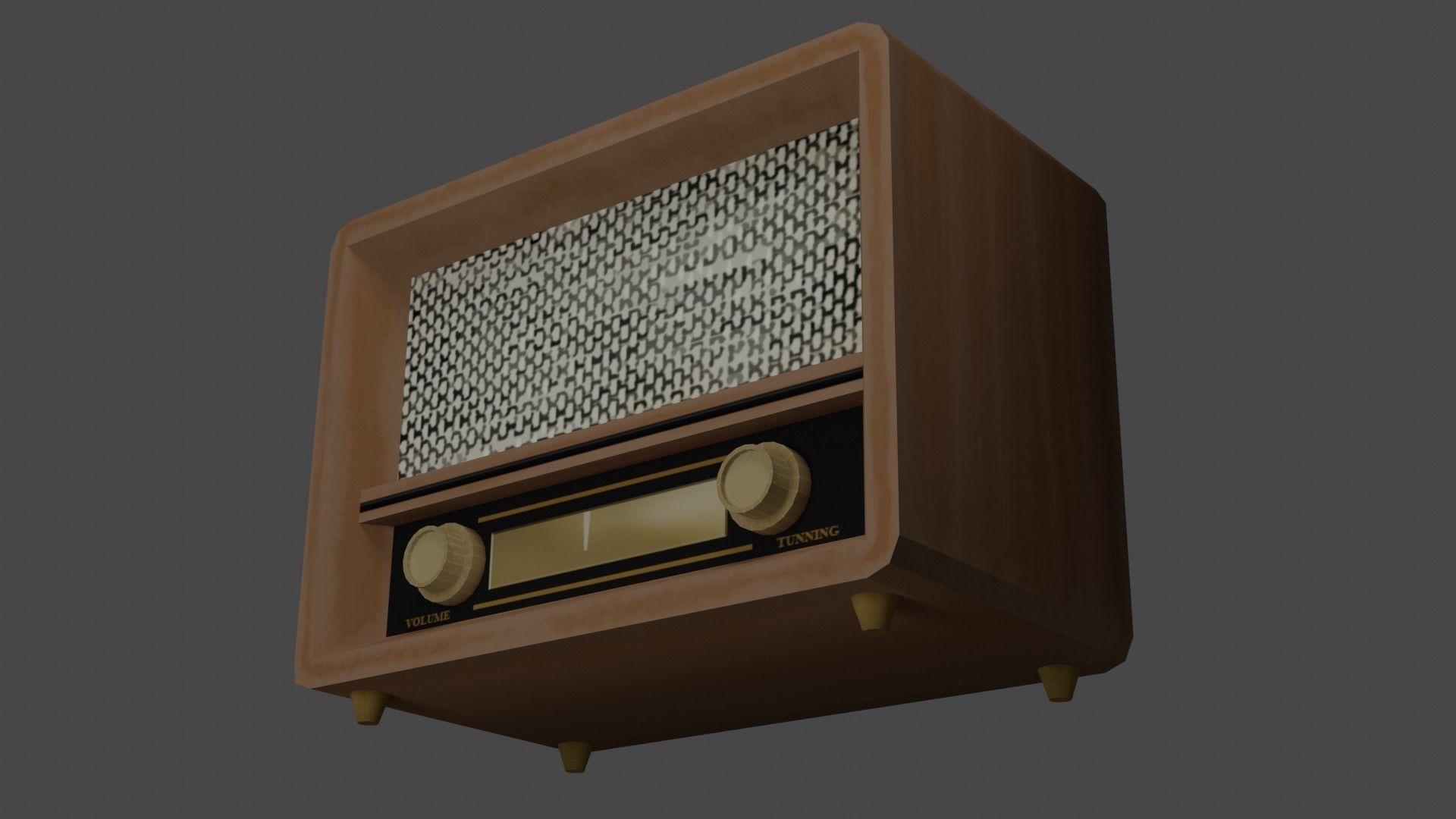 3D model Old Wood Radio low-poly VR / AR / low-poly | CGTrader