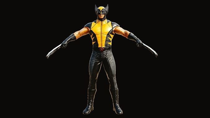 Wolverine hd wallpaper 3D model animated rigged | CGTrader