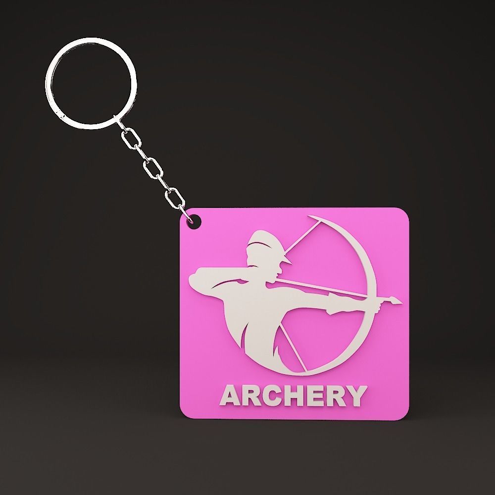 Archery Keychain 3D model 3D printable | CGTrader