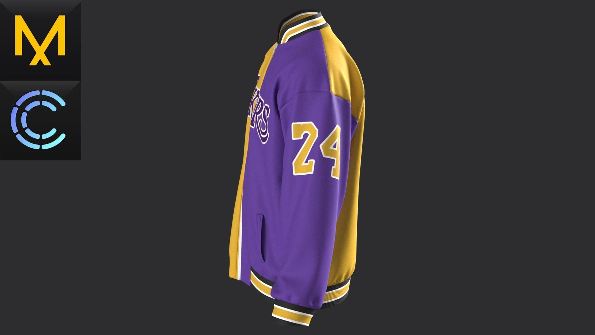 New concern Marvelous Clo3D Bomber Lakers 3D model | CGTrader