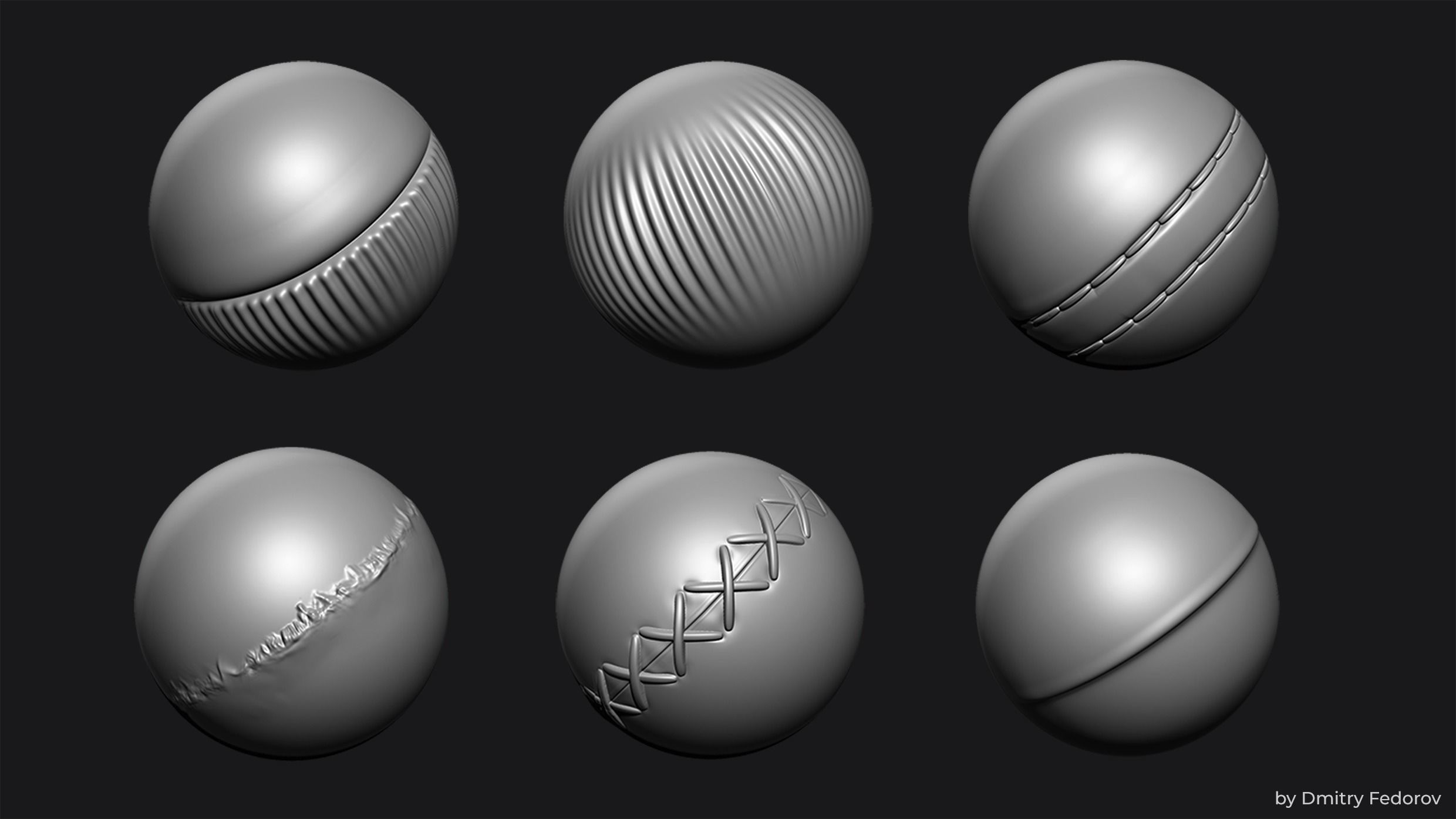 18 fabric brushes for Zbrush - STITCH - SEAM - alpha 3D model | CGTrader