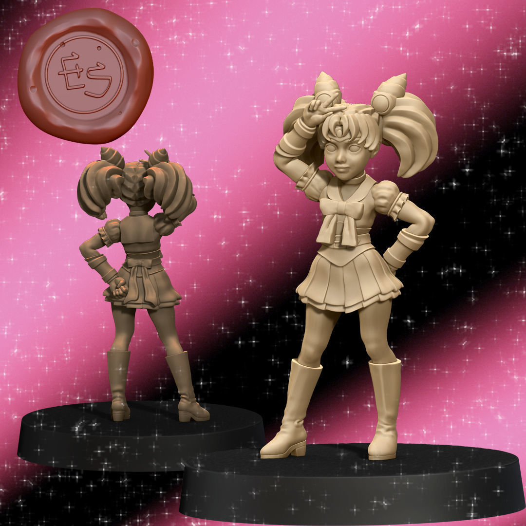 Sailor Chibi Moon Chibi Usa 3D Print Miniature Free free 3D model 3D ...