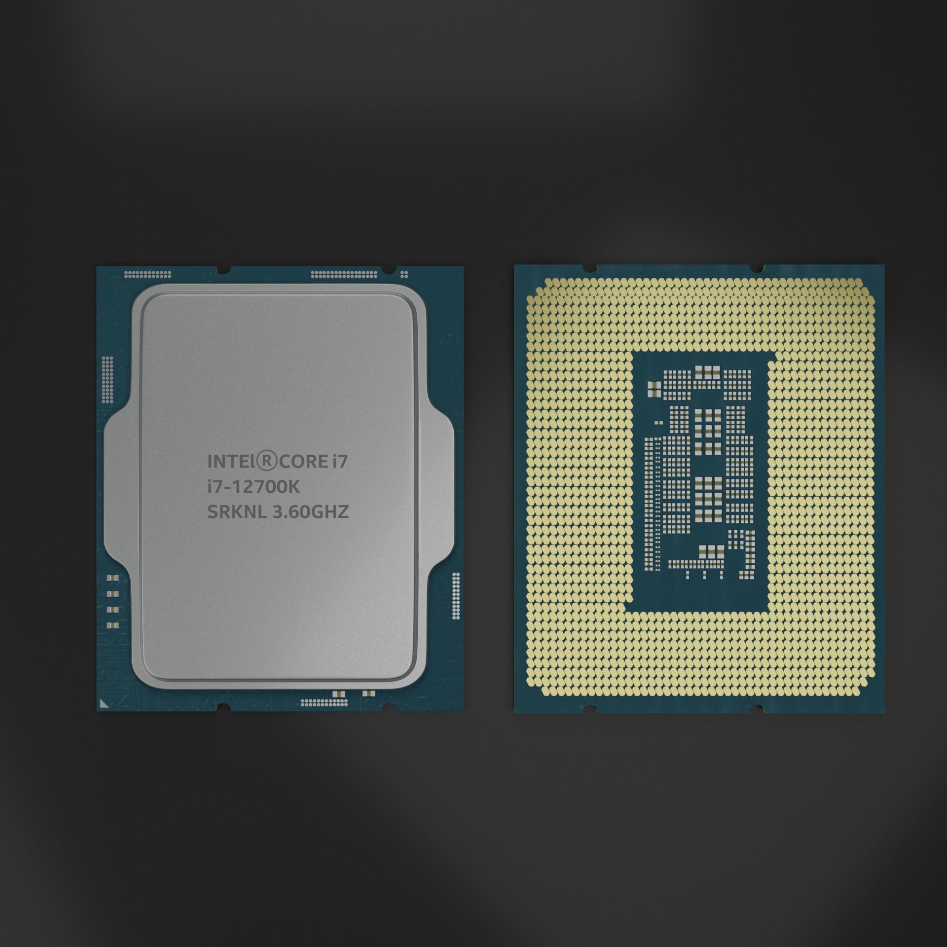Intel core i7 12700K alder lake desktop cpu 3D model | CGTrader