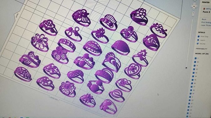 60 Buff Rings Bundle 3D model 3D printable | CGTrader