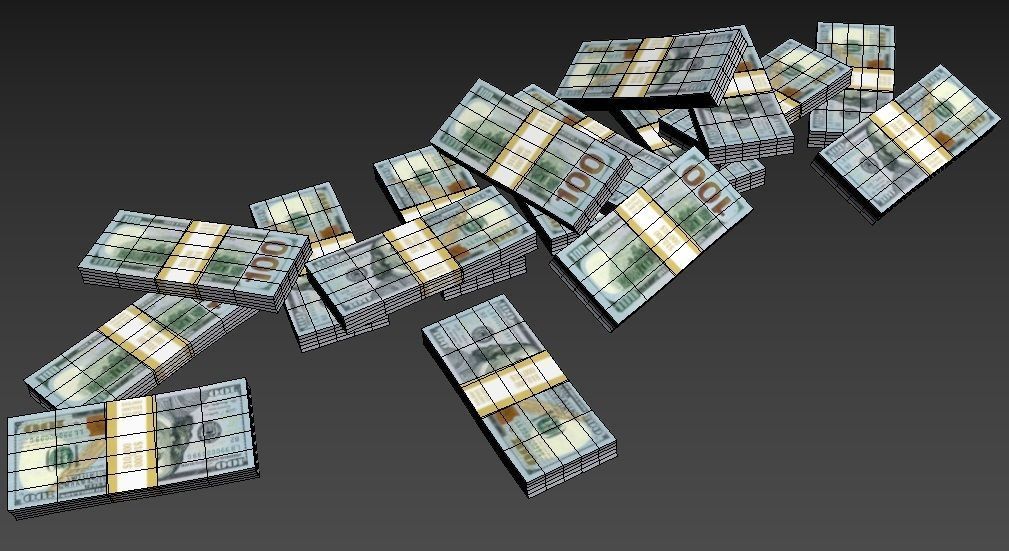 3D model The Dollars pile of money VR / AR / low-poly | CGTrader