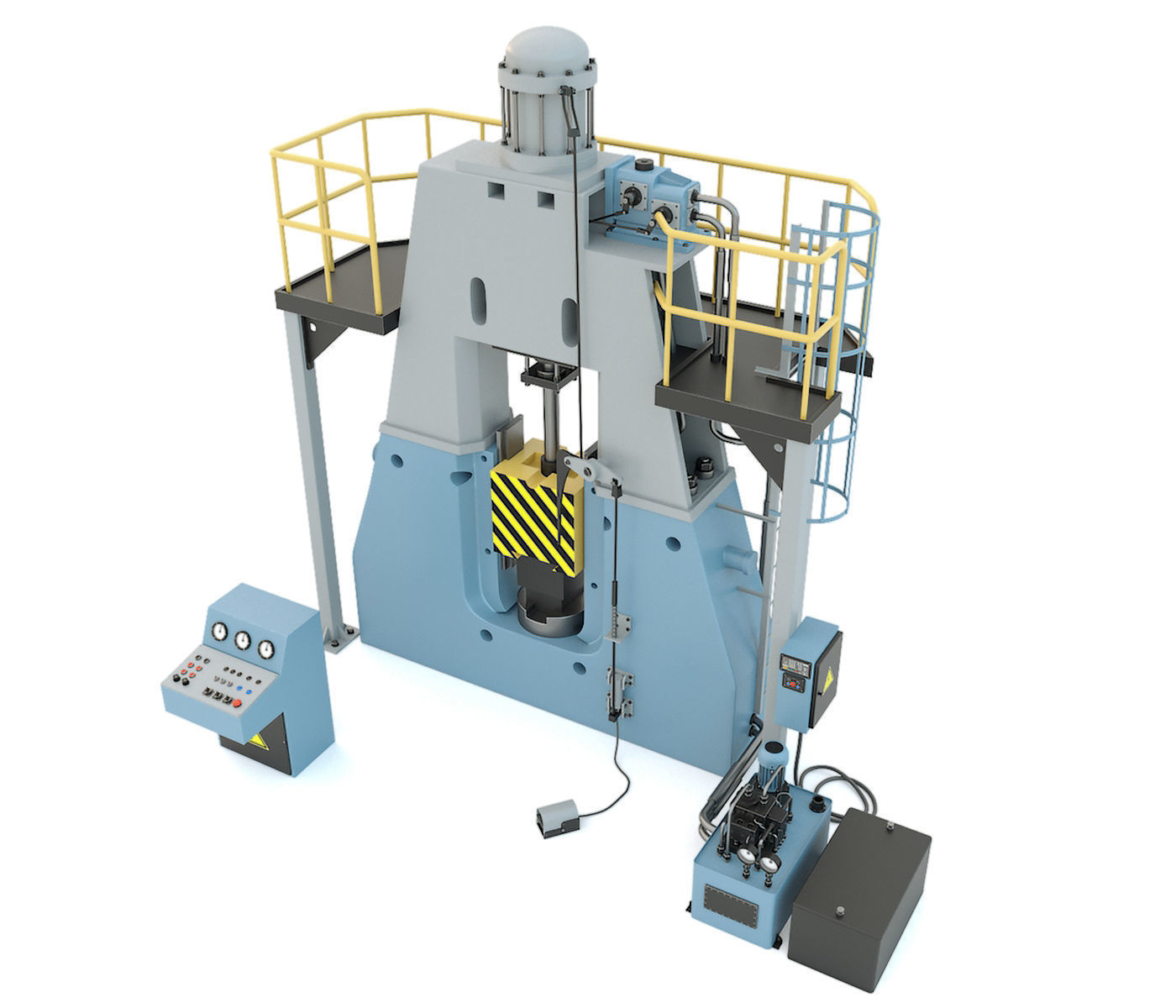 Industrial machine tool - MA2145 Forging hammer press-stamping 3D model ...