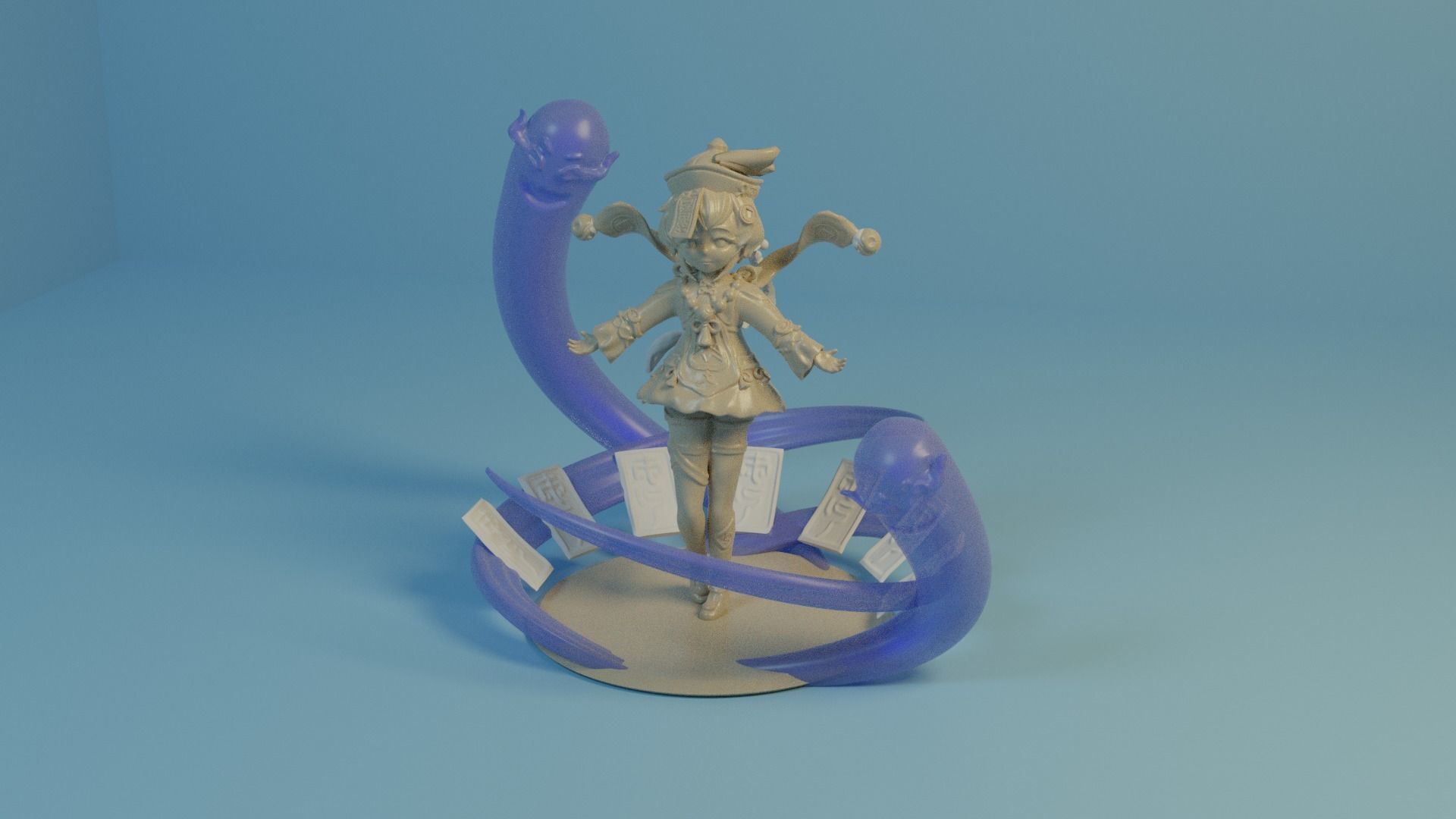 Qiqi miniature from Genshin Impact 3D model 3D printable | CGTrader