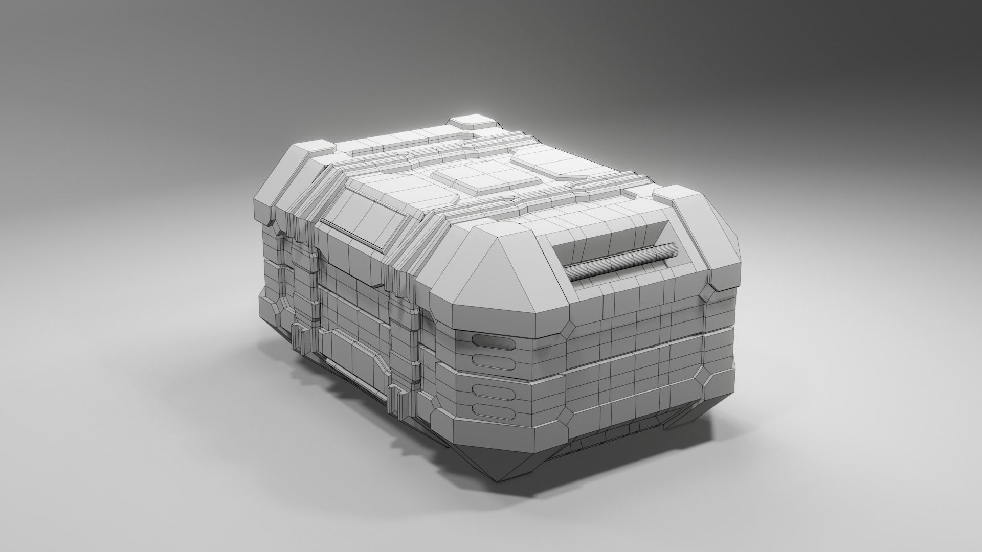 3D model Sci-fi Crate with Surface Scratches VR / AR / low-poly | CGTrader