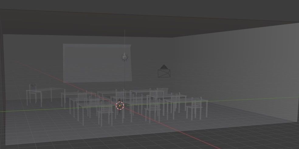 Thematic Lighting Classroom Scene in blender free 3D model | CGTrader