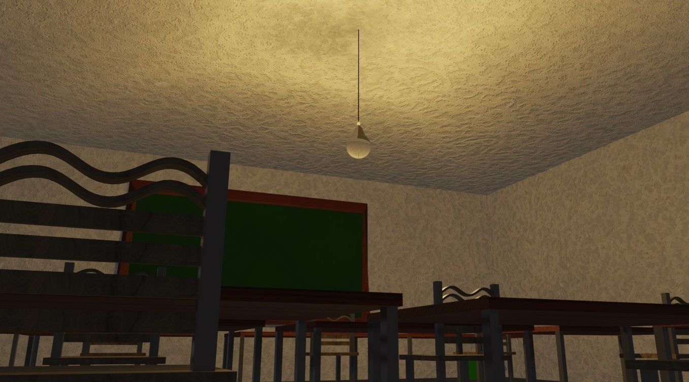 Thematic Lighting Classroom Scene in blender free 3D model | CGTrader