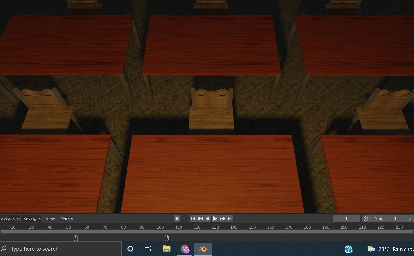Thematic Lighting Classroom Scene in blender free 3D model | CGTrader