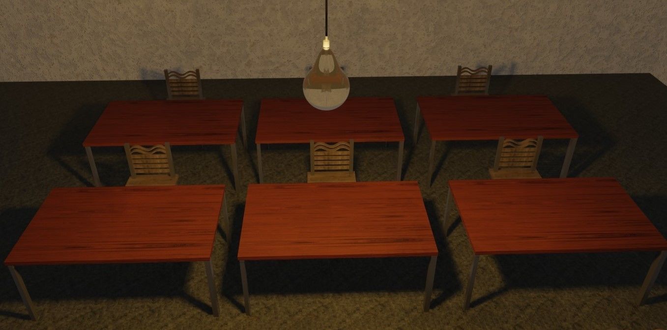 Thematic Lighting Classroom Scene in blender free 3D model | CGTrader