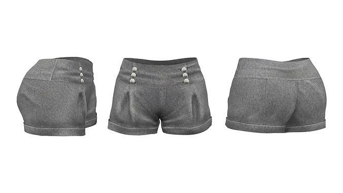 3D model Woman Classic Shorts VR / AR / low-poly | CGTrader