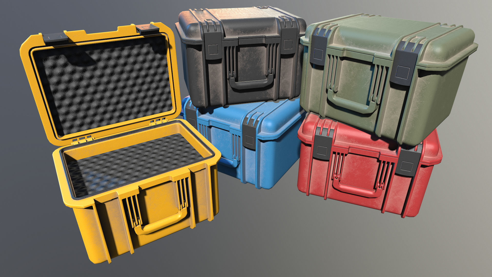 3D model Low Poly PBR Military Case 02 VR / AR / low-poly | CGTrader