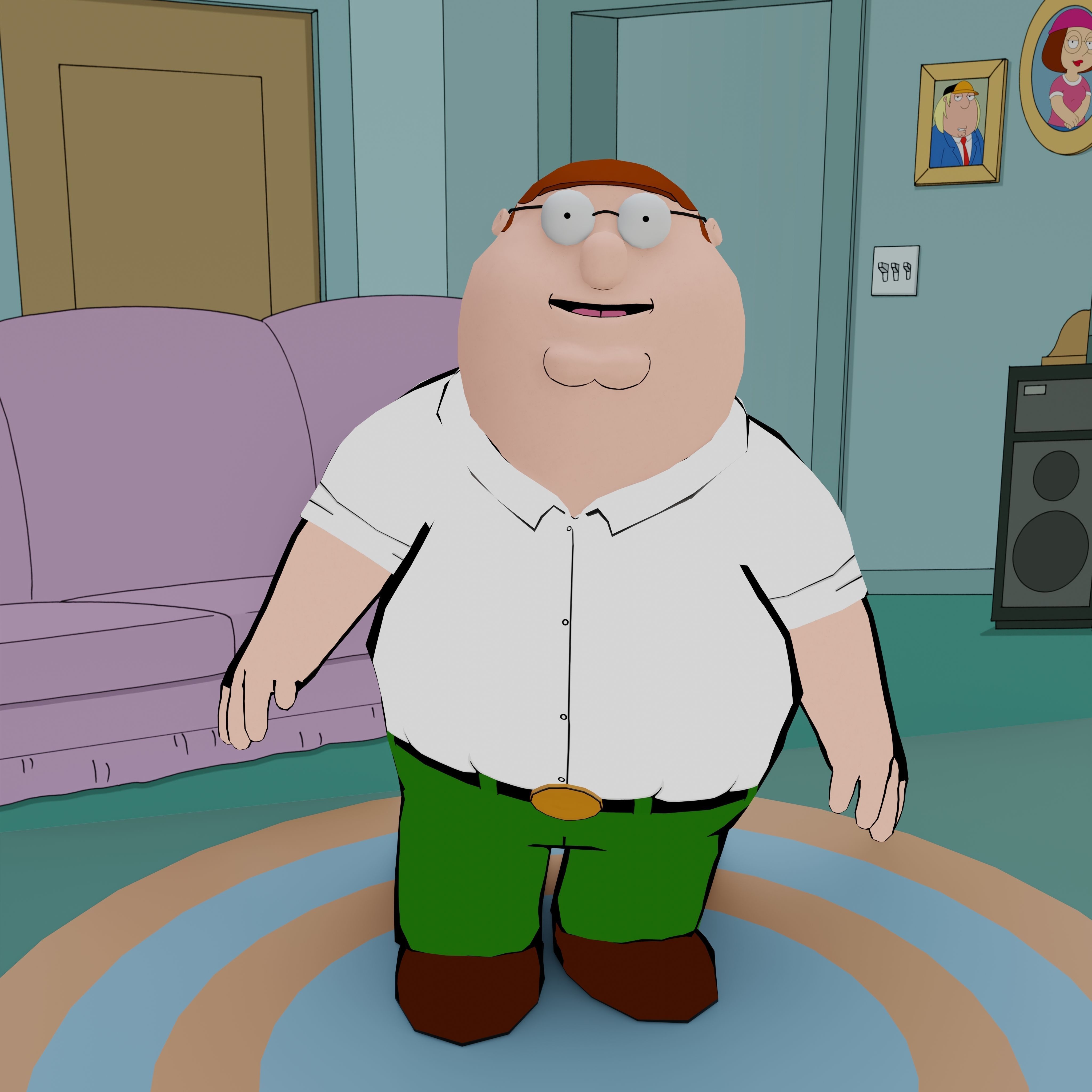 3D model Peter Griffin From Family Guy - Rigged VR / AR / low-poly ...
