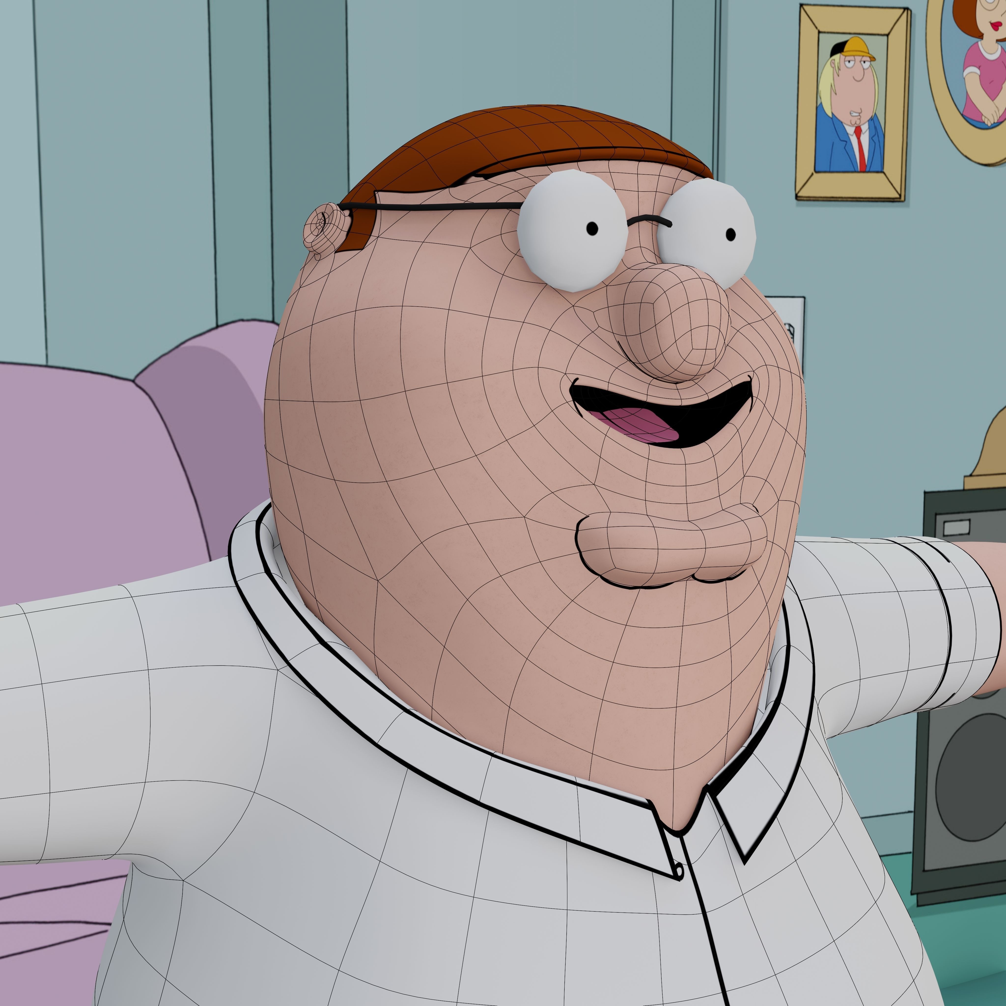 3D model Peter Griffin From Family Guy - Rigged VR / AR / low-poly ...