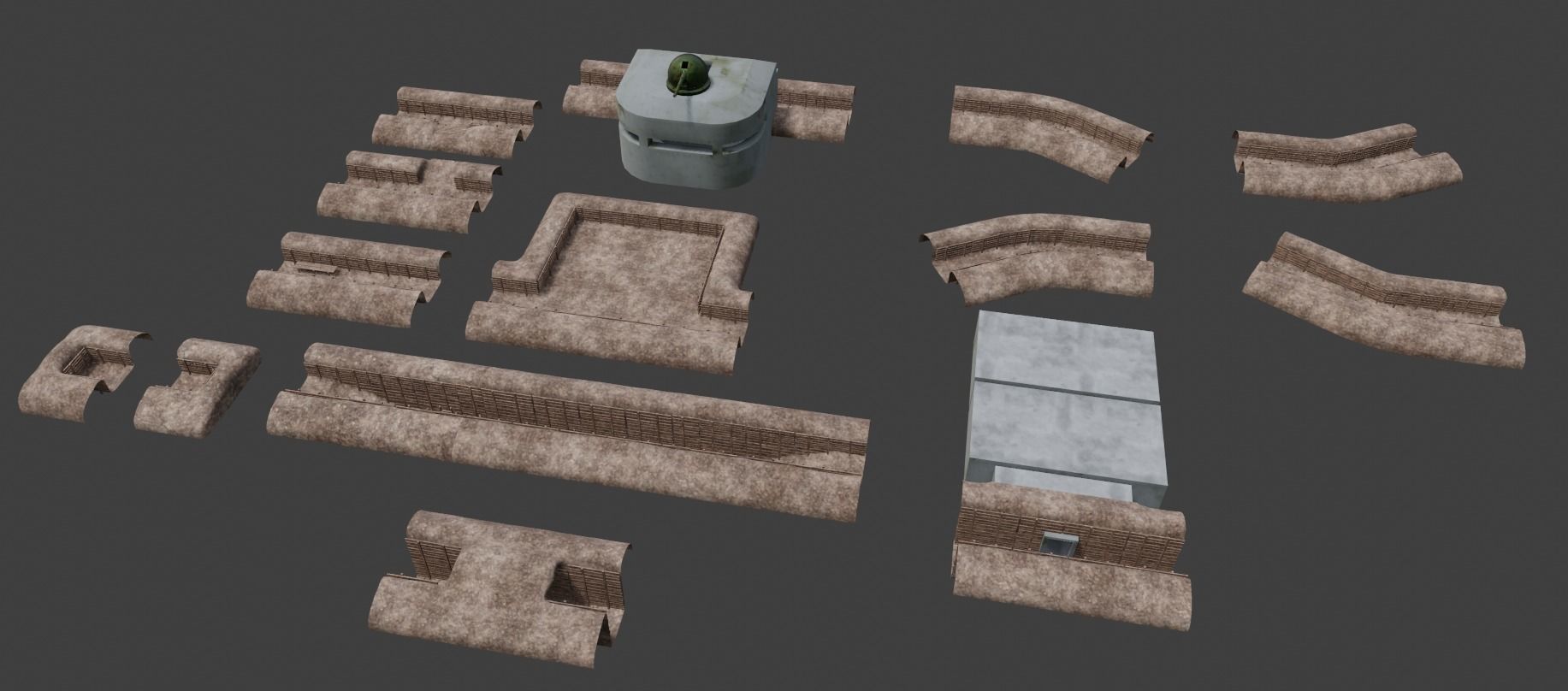 ww2 trench and bunker pack 3D model | CGTrader