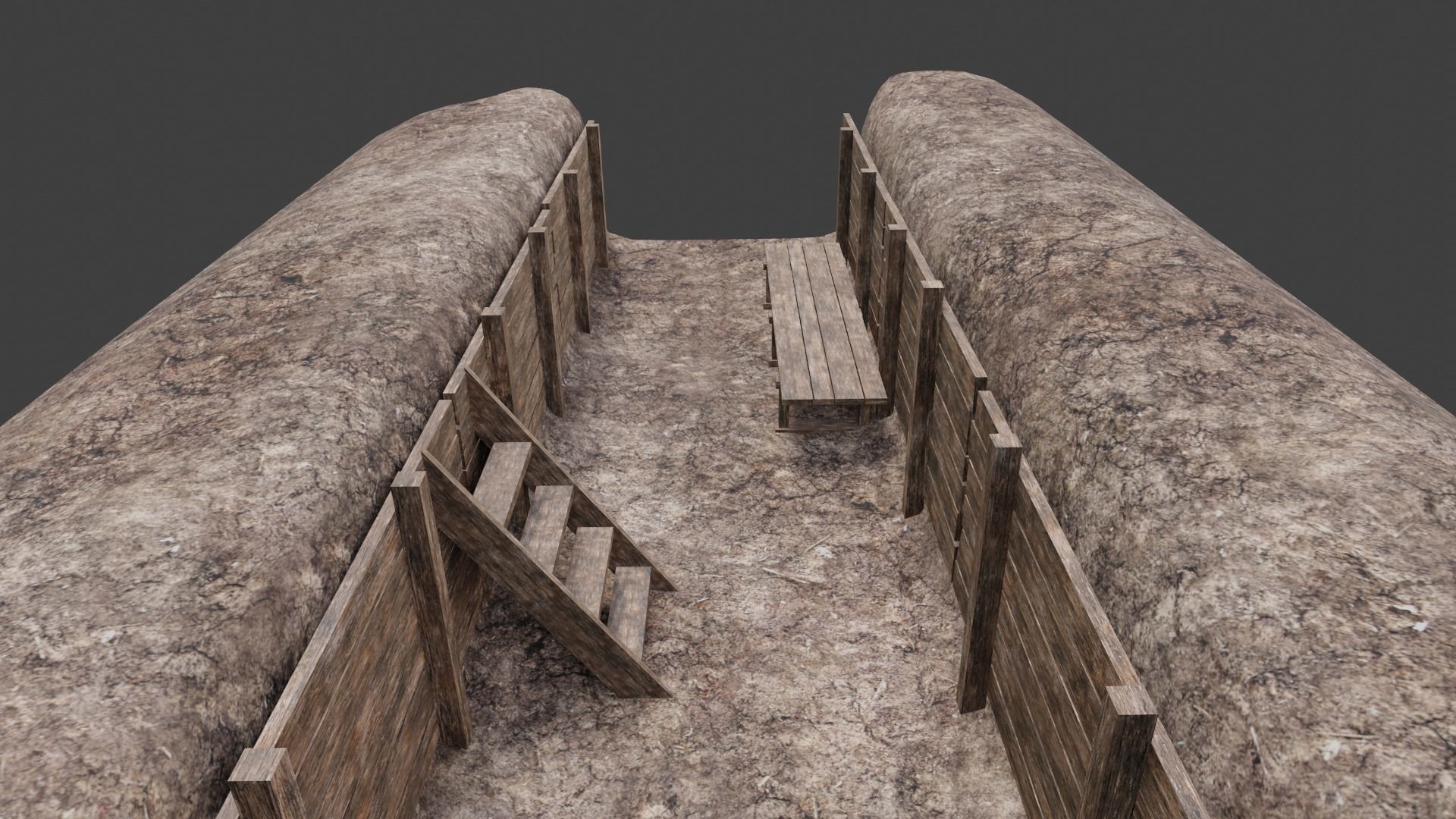 ww2 trench and bunker pack 3D model | CGTrader