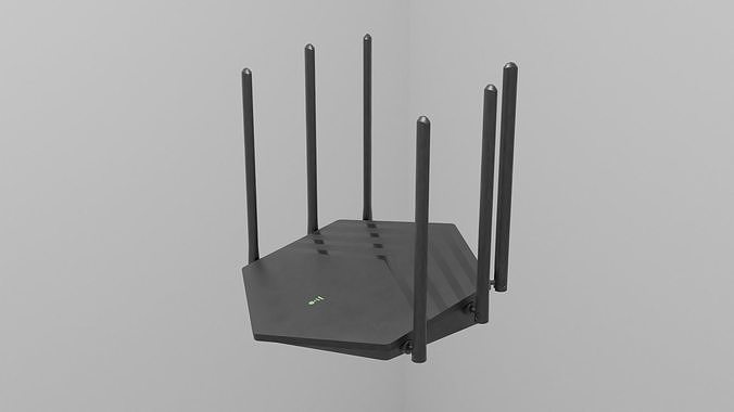 3D model Router wireless with four antennas VR / AR / low-poly | CGTrader