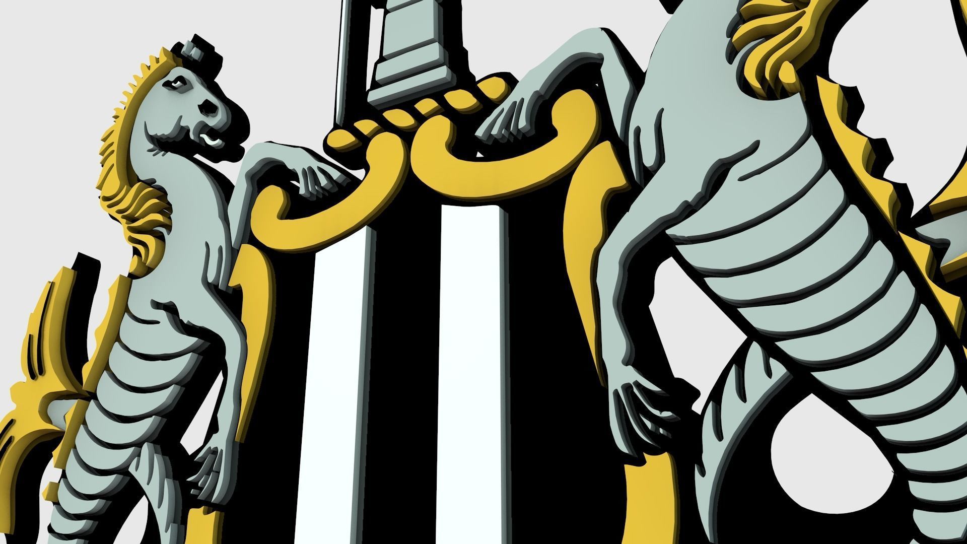Newcastle Logo 3D model | CGTrader