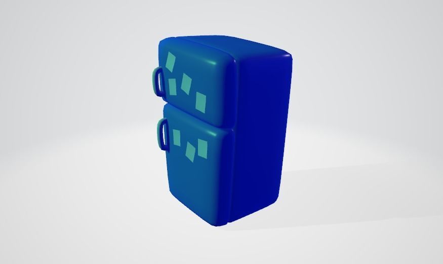 3D model Stylized Fridge Model VR / AR / low-poly | CGTrader