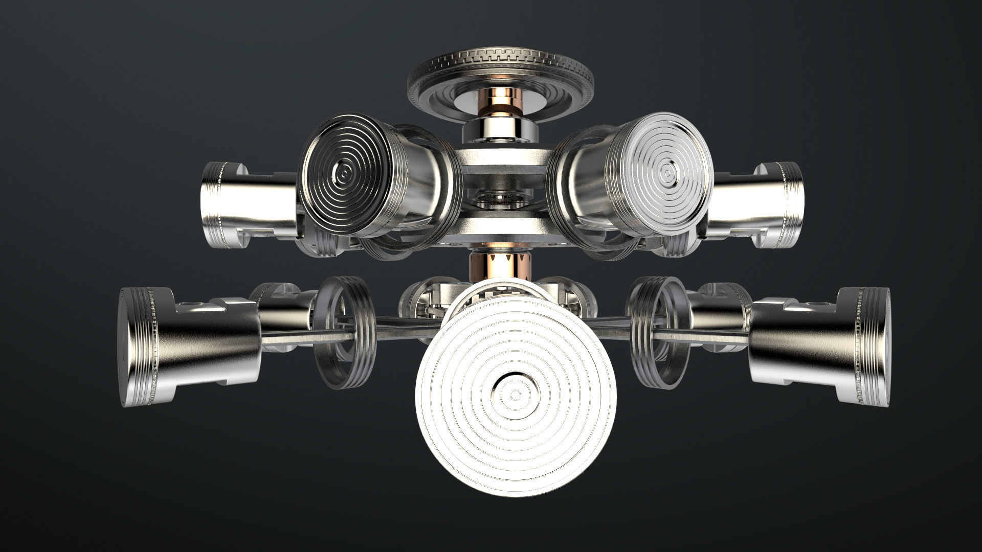 Aircraft Engine 3D model animated rigged | CGTrader