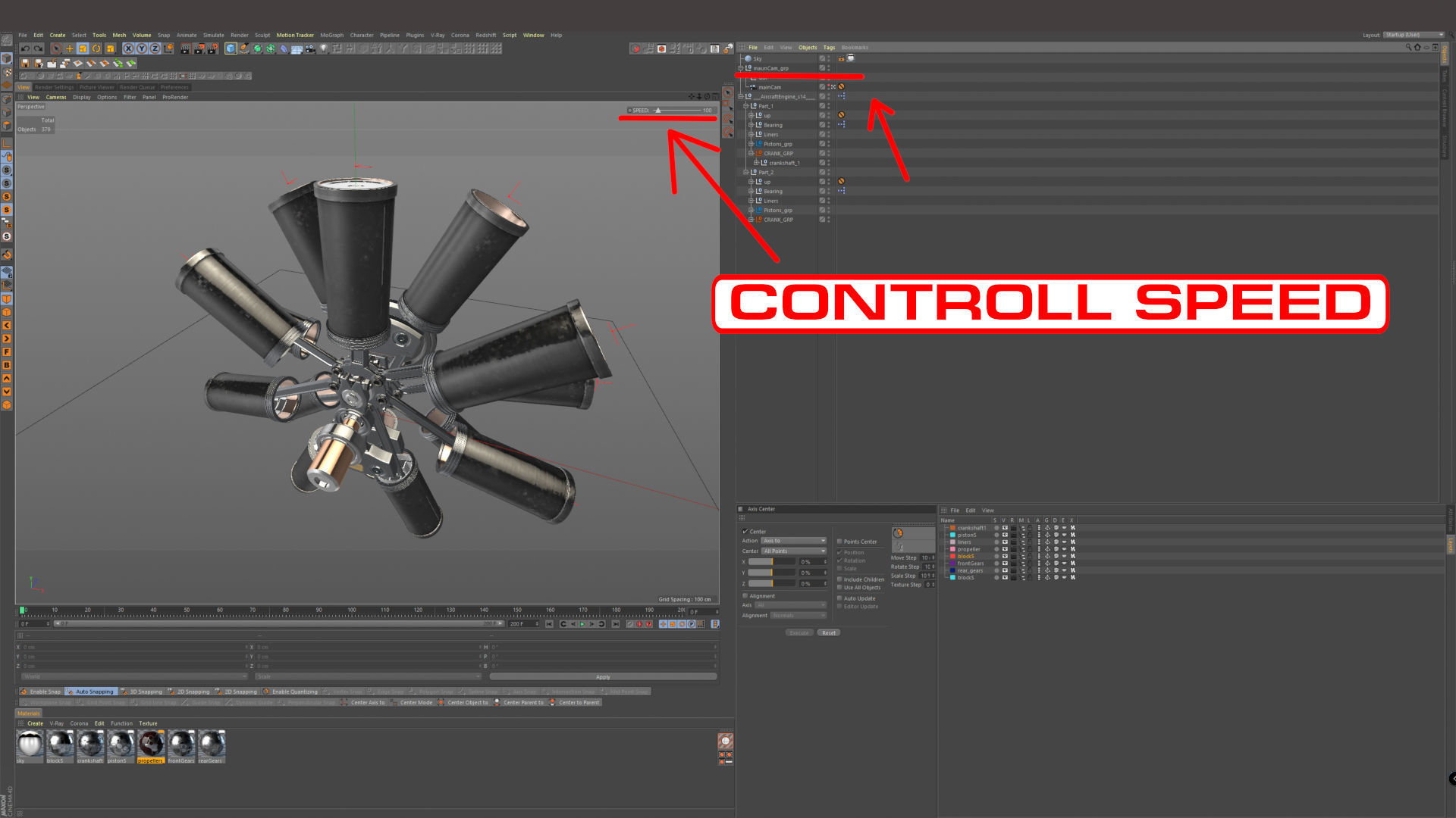 Aircraft Engine 3D model animated rigged | CGTrader