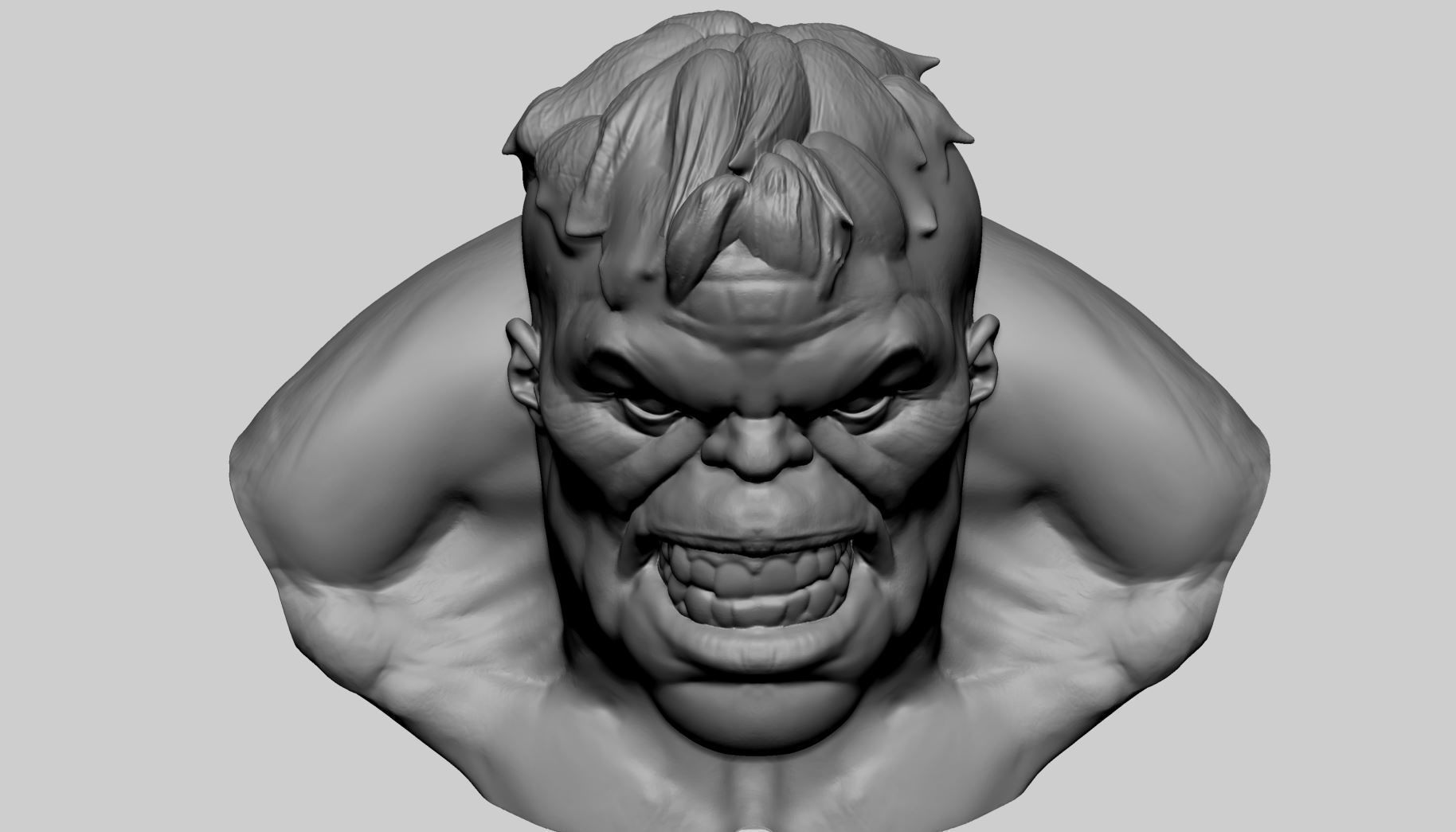 Hulk Bust v2 3D model 3D printable | CGTrader