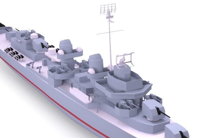 Destroyer Ship 3D model | CGTrader