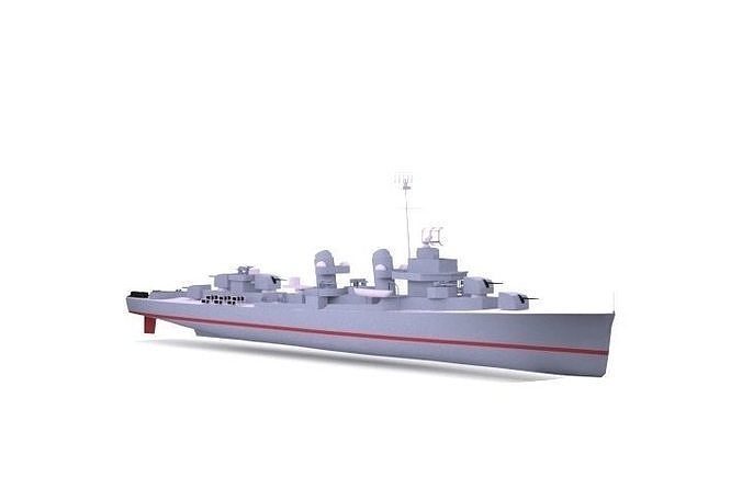 Destroyer Ship 3D model | CGTrader