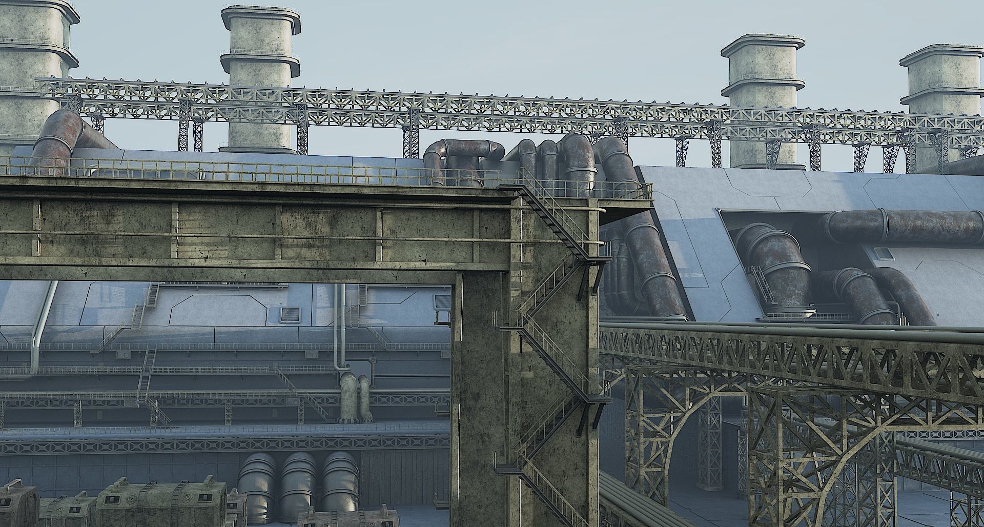 scifi factory 3D model | CGTrader