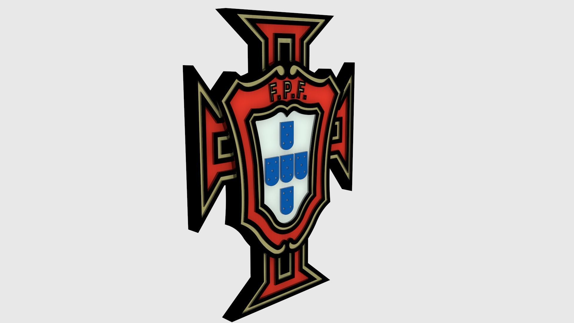 Federacao Portuguesa Futebol Logo 3D model | CGTrader
