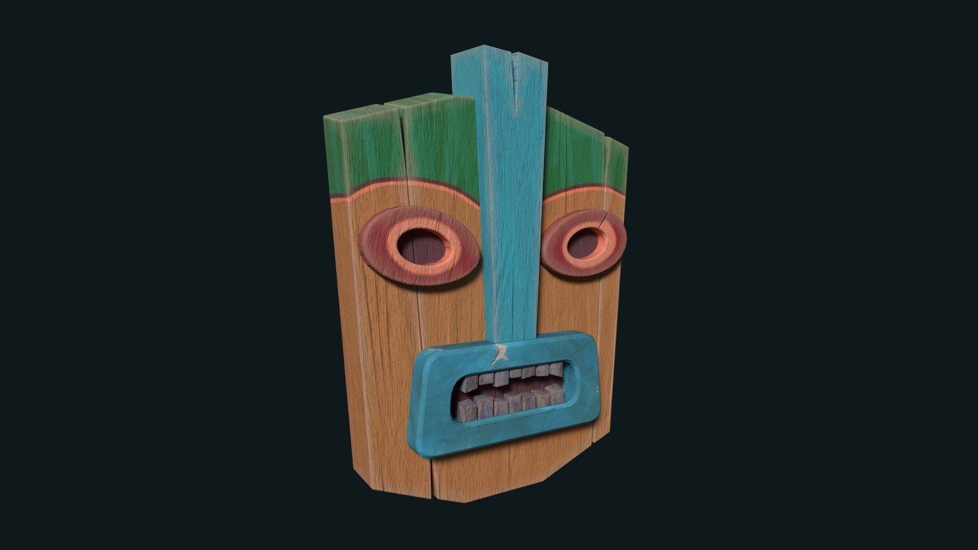 3D model Stylized Hand-Painted Tiki Mask VR / AR / low-poly | CGTrader