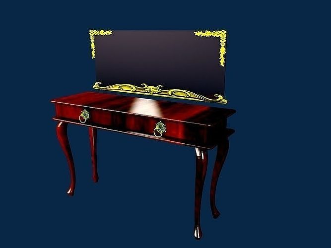 WALLCONSOLE dressing table with mirror 3D model | CGTrader