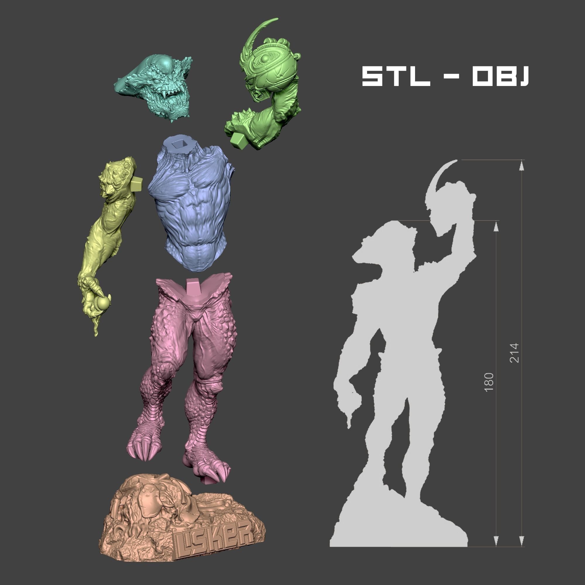 Lisker from Guyver Pose 2 for print 3D model 3D printable | CGTrader