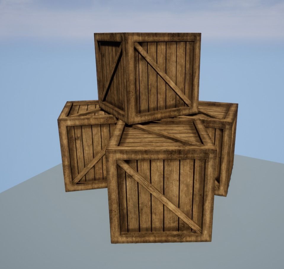 Wooden Crate Game Ready free VR / AR / low-poly 3D model | CGTrader